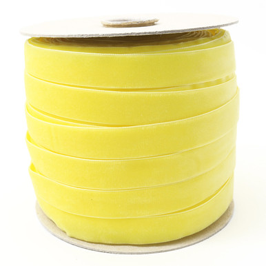 Wholesale Light Yellow Velvet Ribbon - Bulk Citron Swiss Velvet Ribbon