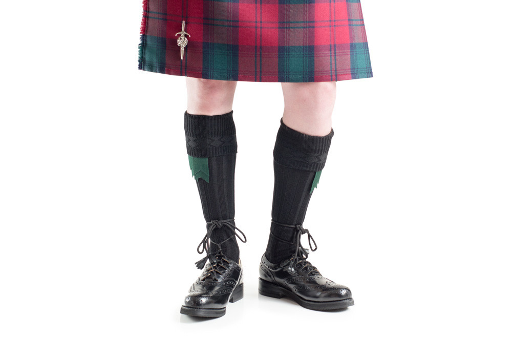 Budget Kilt Hose Black - The Tartan Store