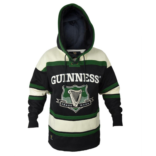 Guinness Green Hockey Style Hooded Jersey - The Tartan Store
