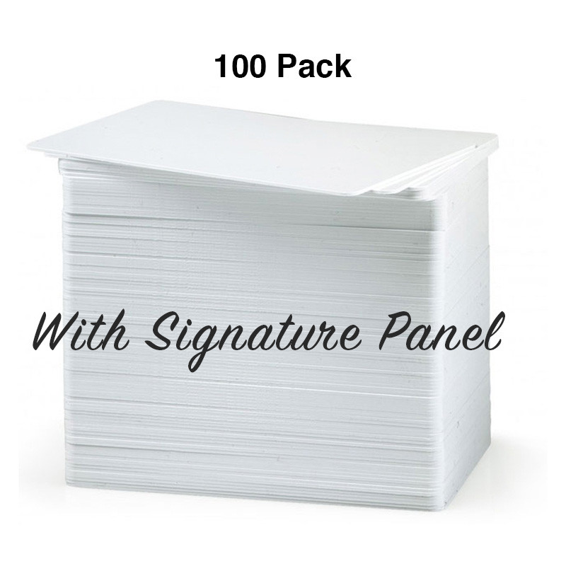 PVC Card - CR80 with Sig Panel - 30 Mil Image Grade-Qty 100 - idshop.com