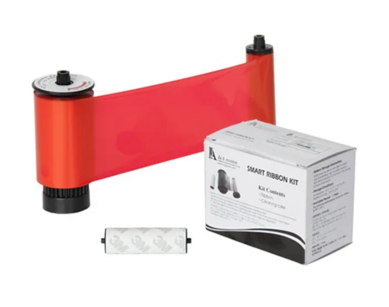 Ribbon-IDP-R Resin red ribbon with the disposable cleaning roller, 1200 ...