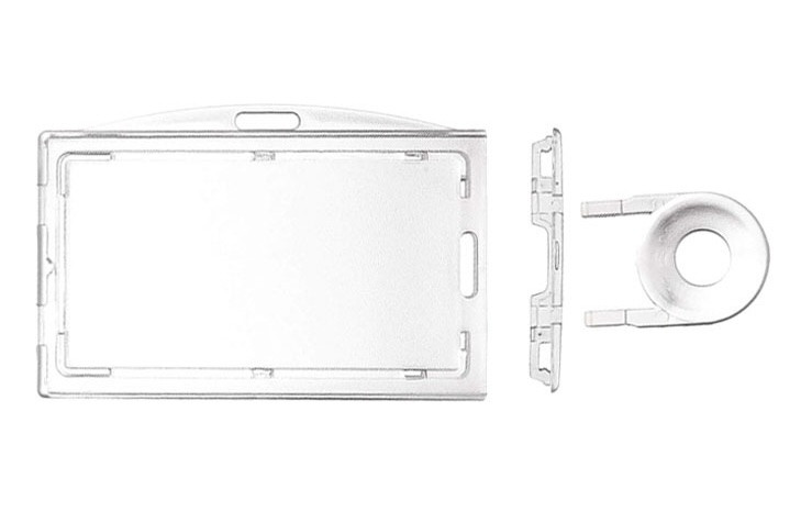 Holder-Rigid-Locking Card Holder-Frosted Matte Finish-Hangs Vertical or ...