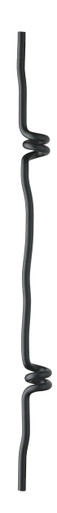 Richard Burbidge MB06R - 1Pk3 Black Elements Double Spiral Rake Baluster