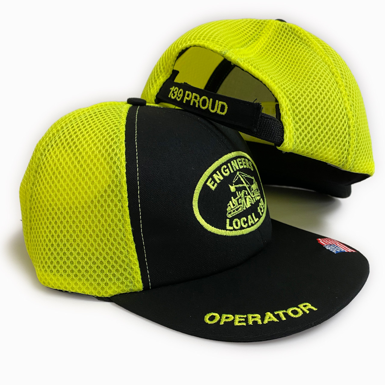 Safety Green Mesh Back Operator Hat - 139 Engineer Gear