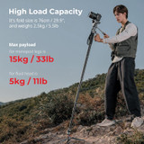 SmallRig 5565 1.75m Carbon Fiber Video Monopod with Fluid Head & Tripod ...