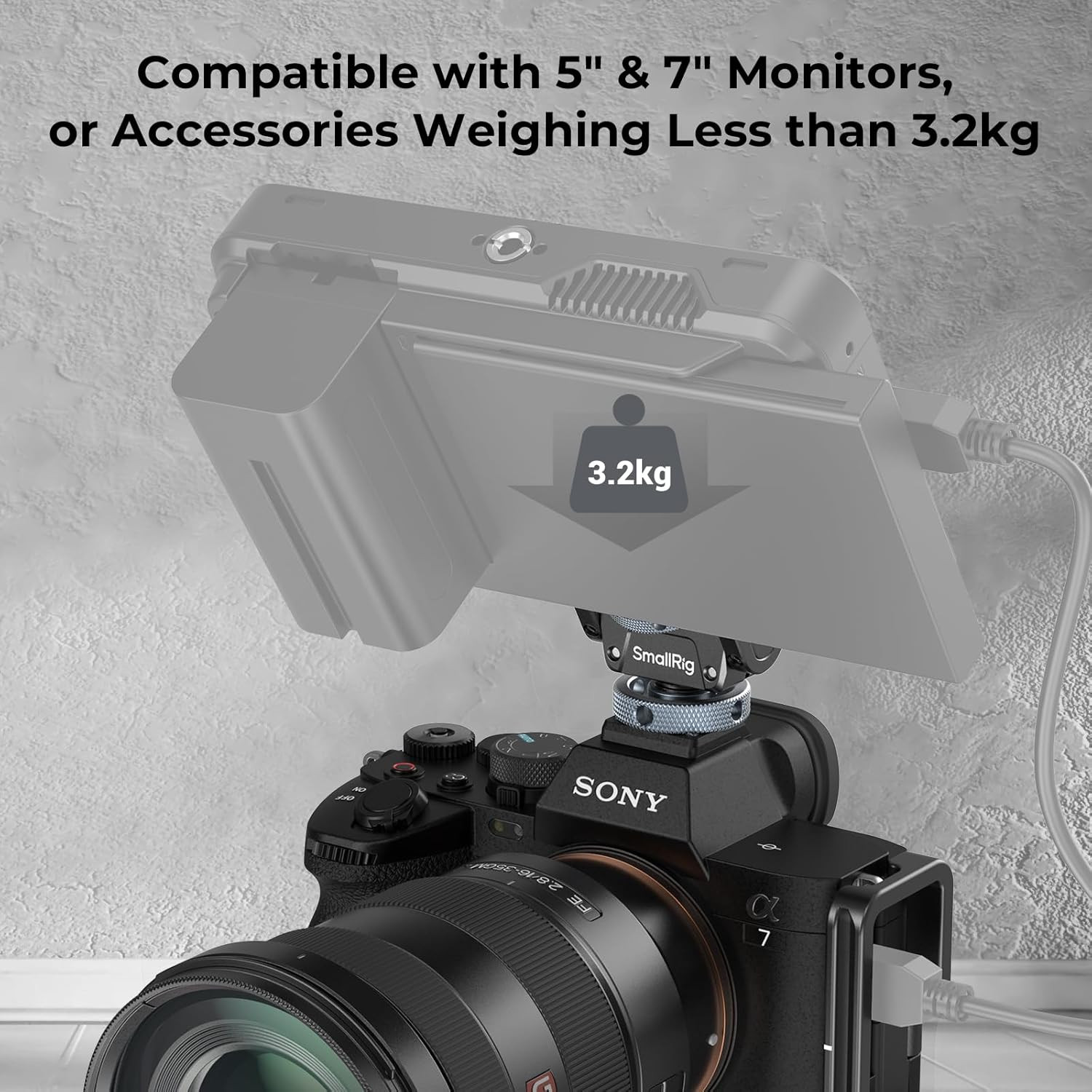 SmallRig 3809B Monitor Support with Cold Shoe Mount (Basic) - Upgraded ...