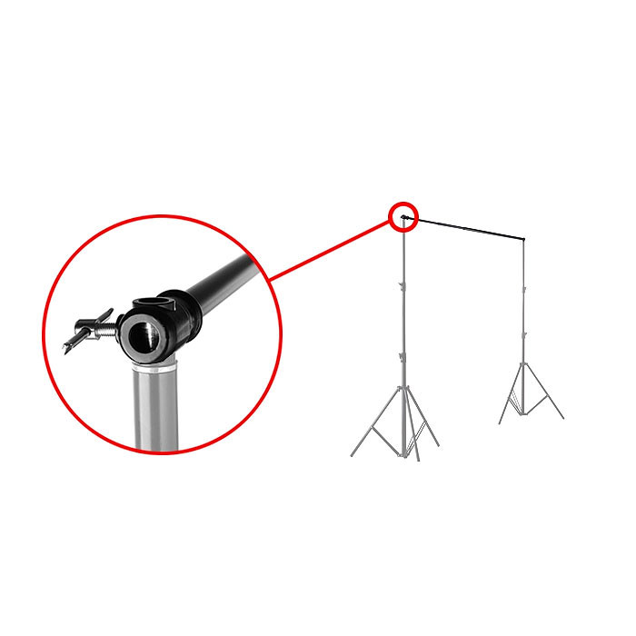 Fotolux BH-01 Telescopic Cross Bar (3m) for Studio Background Support