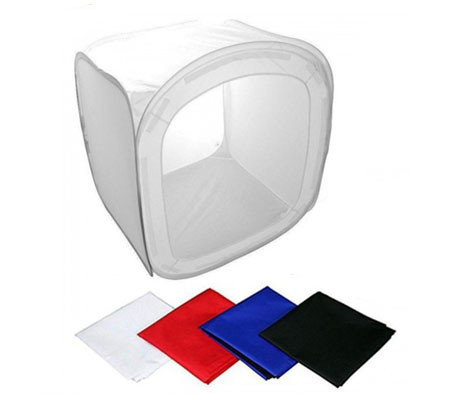 Godox Portable Light Tent + 4 colour Backdrops Red White Black Blue