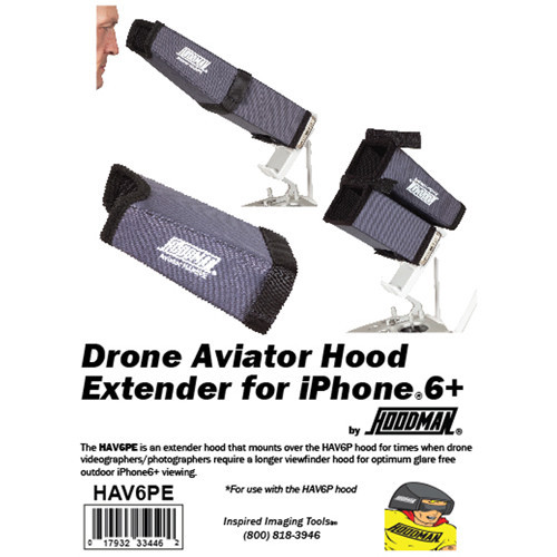 Hoodman HAV6PE Drone Aviator Hood Extender for HAV6P Hood & iPhone 6/7 ...