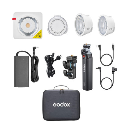 Godox ML100R-Kit3 RGB LED Video Light Kit (15° Lens + 36° Lens + BG02 Battery Grip)