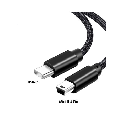 Fotolux USB-C to Mini B 5 Pin Tethering Cable (1m) for Canon , Nikon