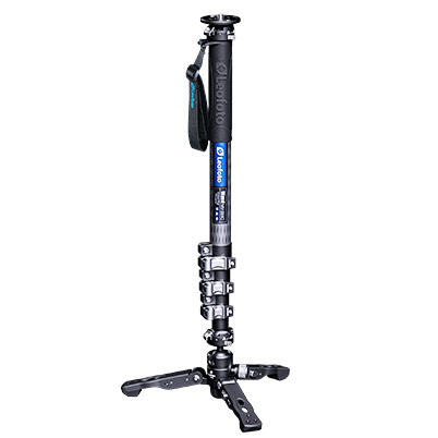 Leofoto MV-324C+VD-03 Carbon Fiber 4-Section Flip lock Monopod with Legs