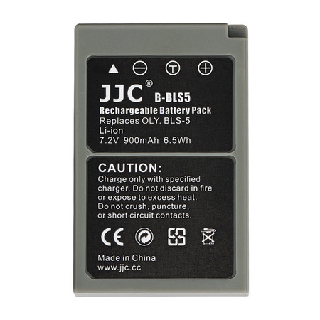 JJC B-BLS5 7.2V 900mAh 6.5Wh Rechargeable Lithium-ion Battery (Replaces ...