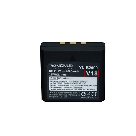 Yongnuo Rechargeable Li-on Battery YN-B2000 for YN-686EX-RT Speedlight