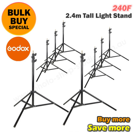 Godox 8x 240F Light Stand 2.4m tall (Bulk Buy)