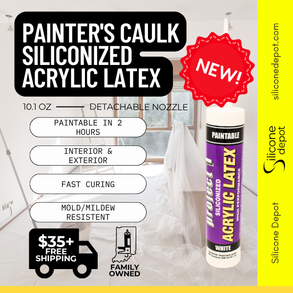 Painter's Caulk Siliconized Acrylic Latex - Silicone Depot