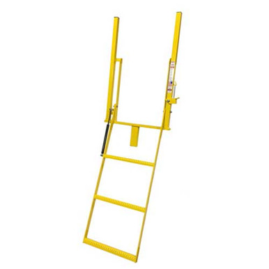 Double Handle Wide 3 Step Solid Stake Rolson Ladder - Unique Truck Ladders