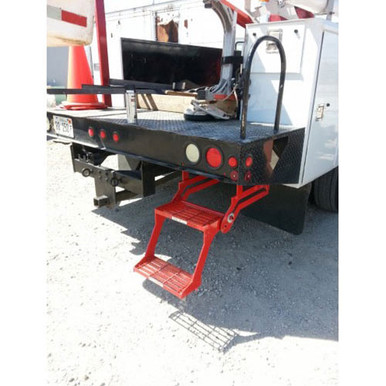 ROM 19" Slide-Away Step 2-Steps Weld On (HB0201) - Unique Truck Ladders
