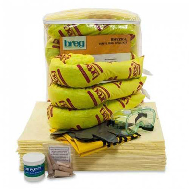 Breg HazMat Vinyl Zipper Spill Kit - Large - Unique Drain Plugs