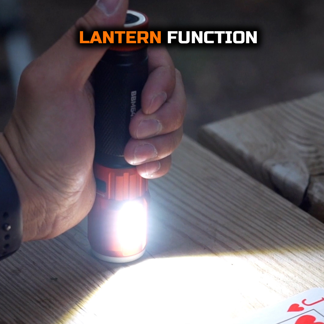 Backfire Rechargeable Weatherproof Flashlight w/ Lantern Mode, - 500 Lumens