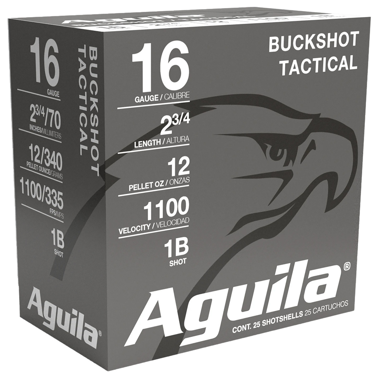 Aguila Buckshot High Velocity 16 Gauge 2.75" 1 1/8oz 1 Buck Shot