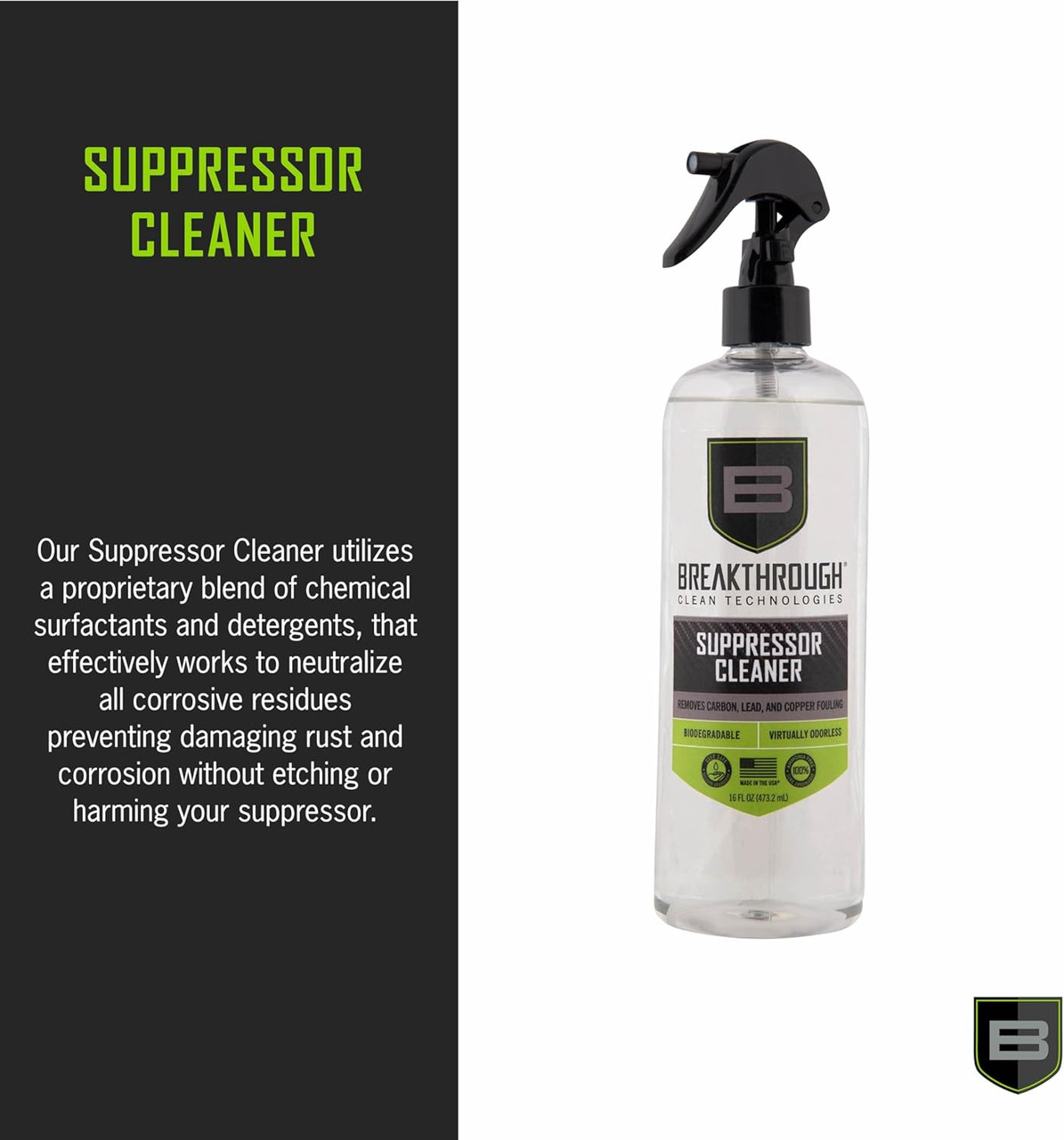Breakthrough Clean Suppressor Cleaner, Clear, 16 oz