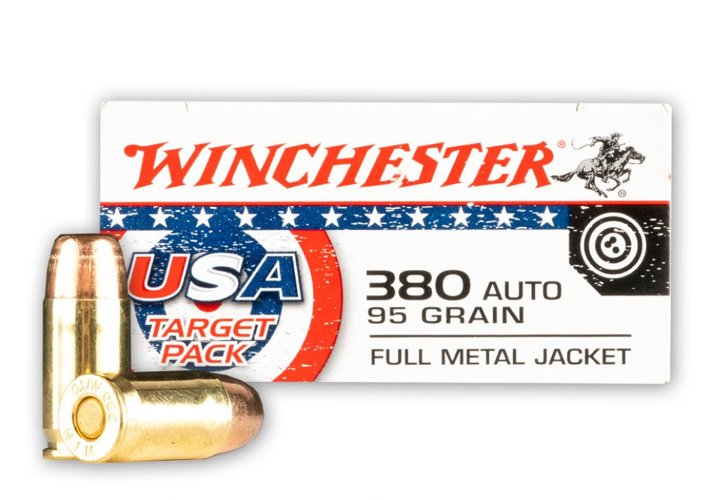 Winchester USA 380 ACP 95 Grain Full Metal Jacket