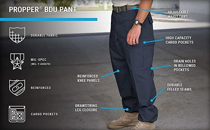 Propper Men's BDU Tactical Pants, Dark Navy, Size Small Short
