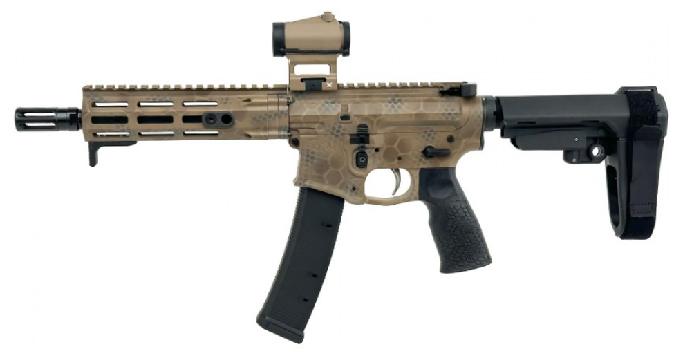 Daniel Defense PCC 9mm Pistol W/ Brace, Arid Rattlecan Cerakote, Vortex ...