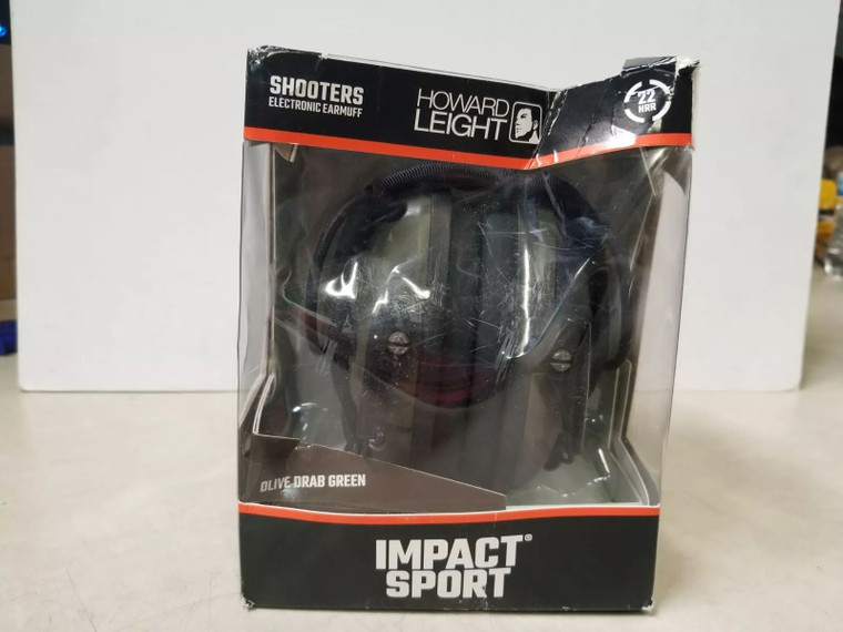 Howard Leight Impact Sport 22 DB Nrr Electric Earmuff, Black/Hunter Green
