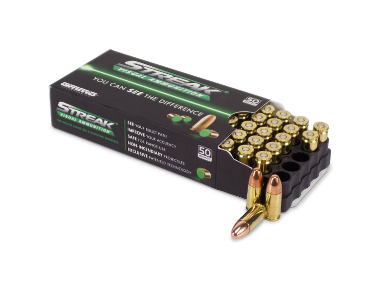 Ammo Inc 9mm Lugar 124 Grain TMJ, Streak Visual Ammo