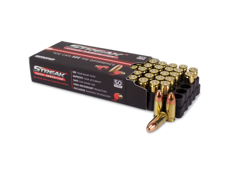 Ammo Inc 9mm Lugar 124 Grain TMJ, Streak Visual Ammo