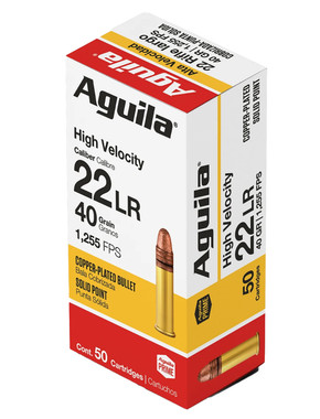 Aguila Super Extra Rimfire 22 LR 40 Grain Copper Plated Solid Point