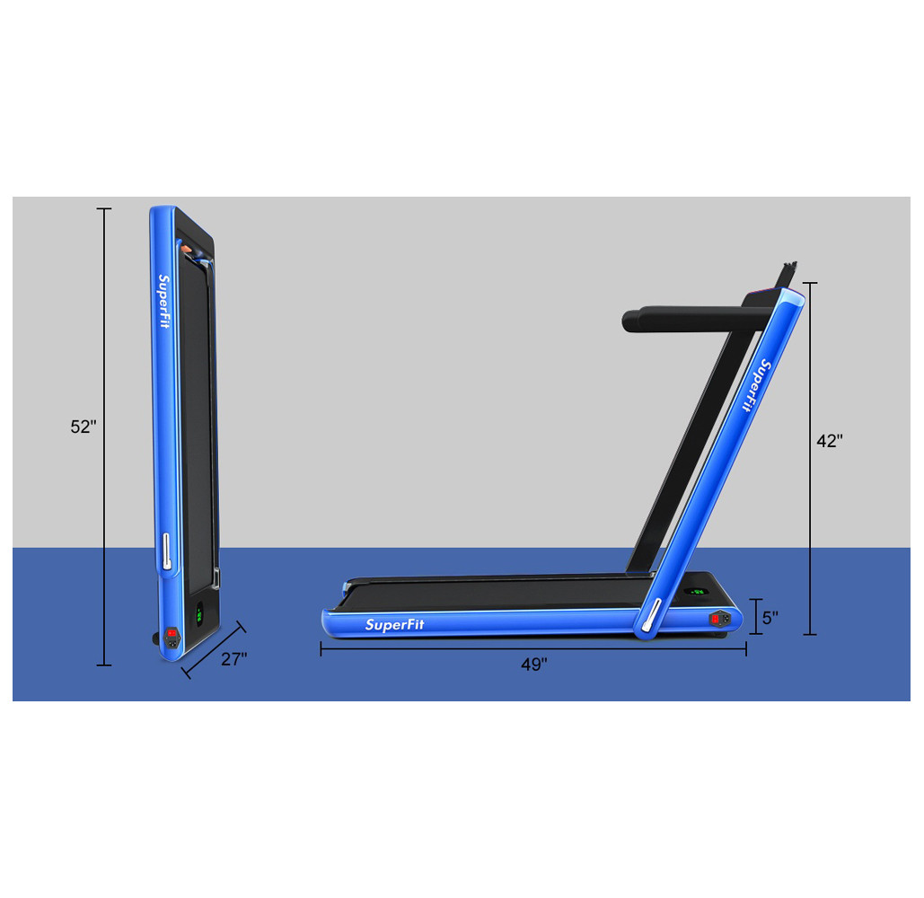 Superfit™ 2.25HP 2-in-1 Folding Treadmill with Bluetooth Speaker ...