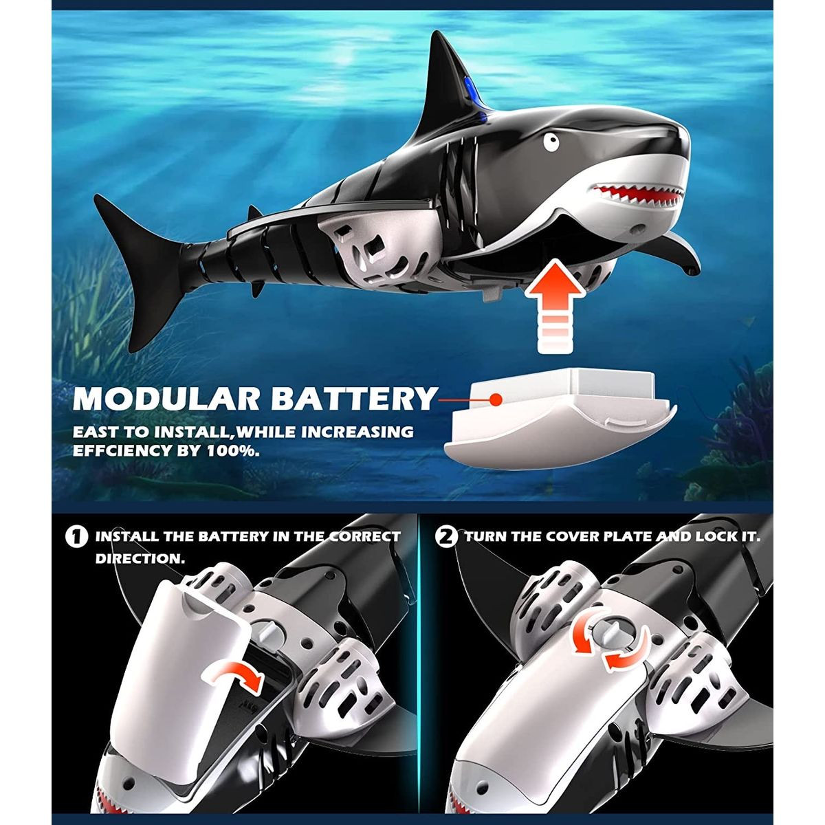 Kids' Remote Control Shark Pool Toy - UntilGone.com