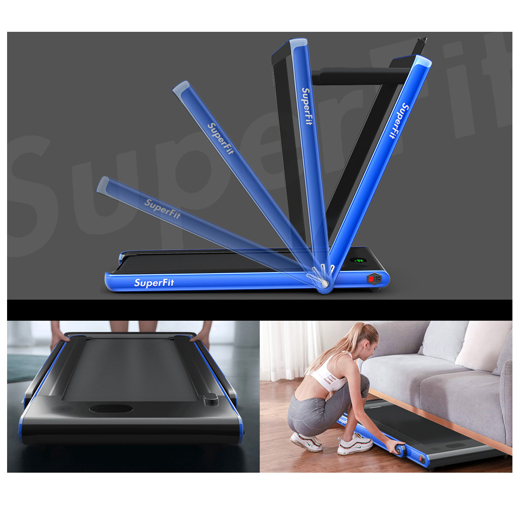 Superfit™ 2.25HP 2-in-1 Folding Treadmill with Bluetooth Speaker ...