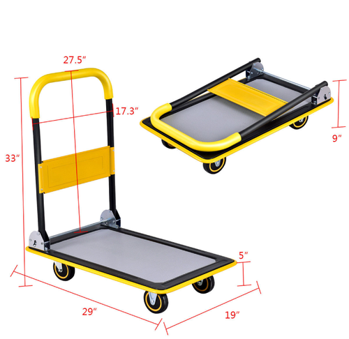 Folding Platform Dolly with 330lb Capacity - UntilGone.com