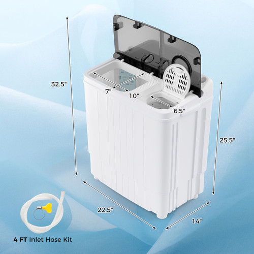 Costway Portable Twin Tub Washing Machine - UntilGone.com