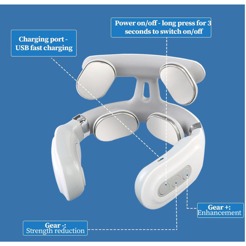Cordless Portable Electric Neck Pulse Massager - UntilGone.com