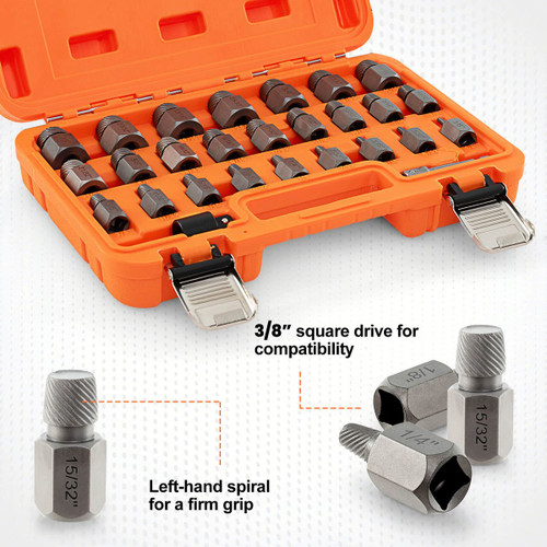 27-Piece Multi-Spline Screw Extractor Set - UntilGone.com