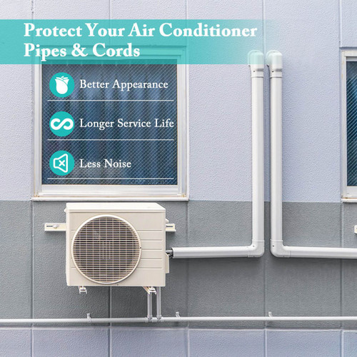 4" PVC Decorative Mini Split Line Set Cover - UntilGone.com