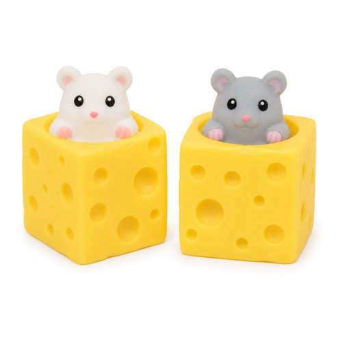 Cheese Mouse Pop-Up Squishy Toy (3-Pack) - UntilGone.com