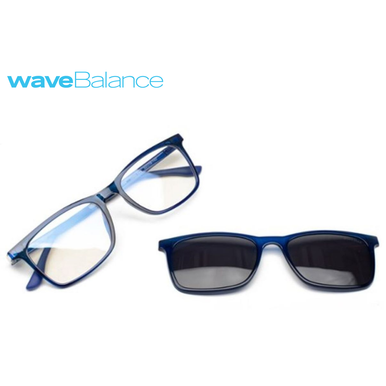 WaveBalance® Blue Light Reducing Glasses with Clip-on Sunglasses ...