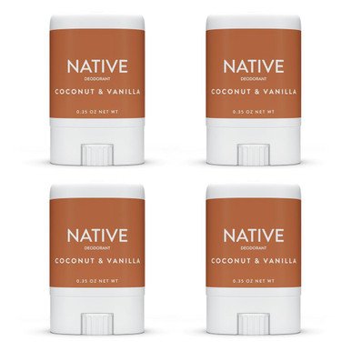 NATIVE Mini Deodorant, Coconut & Vanilla, 0.35 oz. (4-Pack) - UntilGone.com