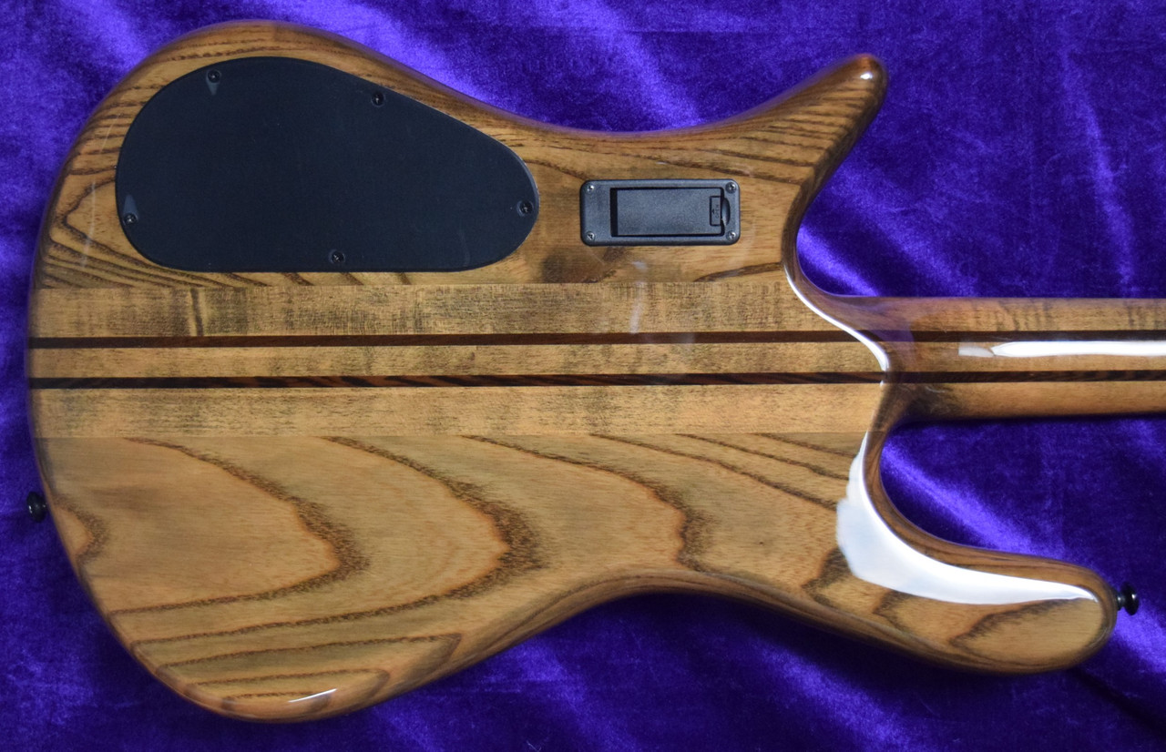 Spector NS Dimension 4-String, Super Faded Black Gloss Over Poplar Burl ...