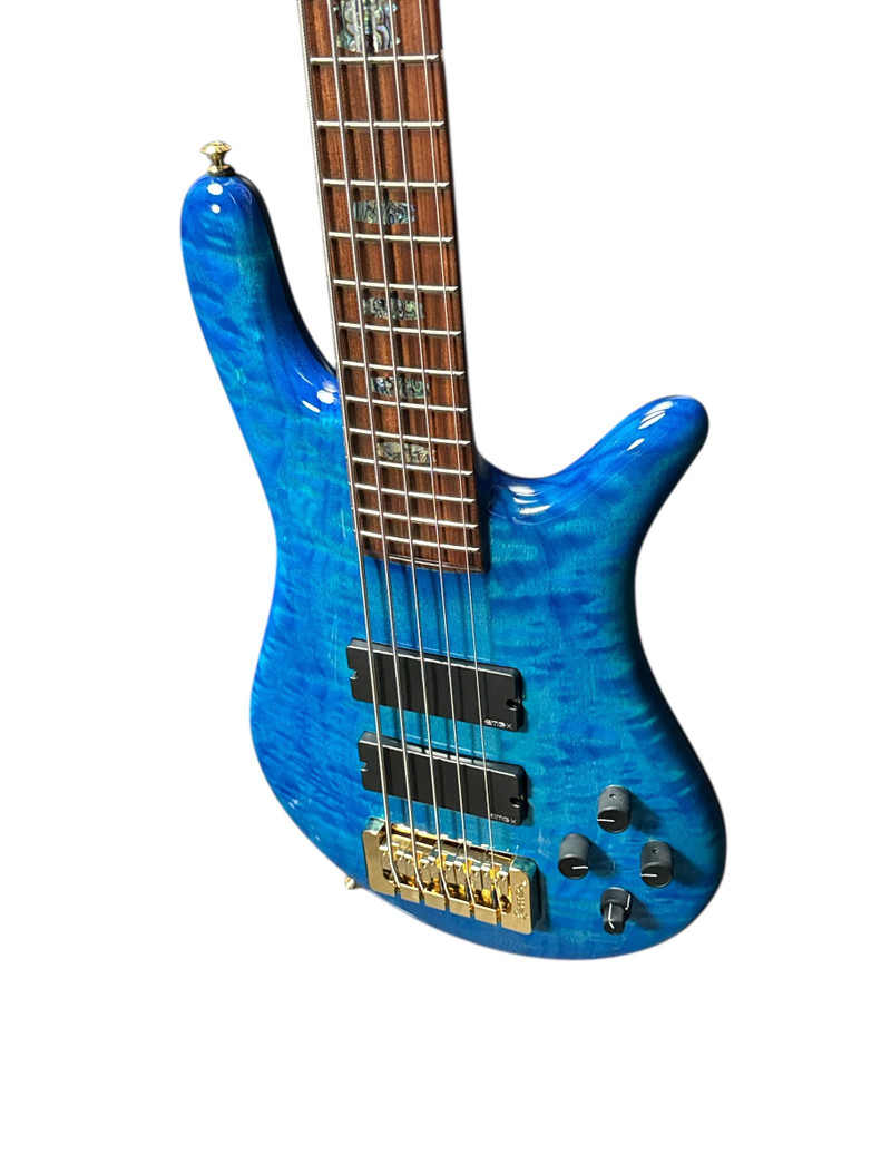 Spector USA NS-5XL, Bahama Blue w/ Pau Ferro and HAZ-LAB Preamp 9.7 LBS ...