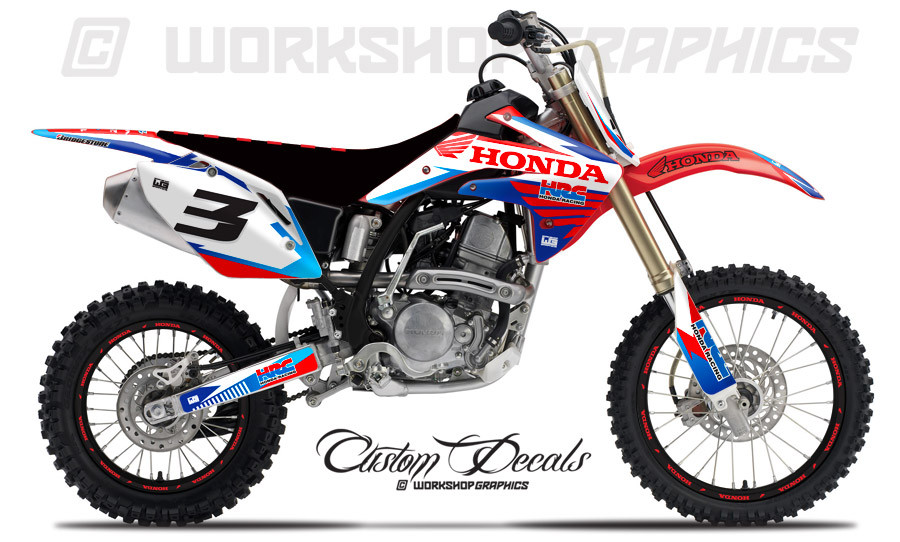 CRF150 HRC White - Graphics Kit - Workshop Graphics