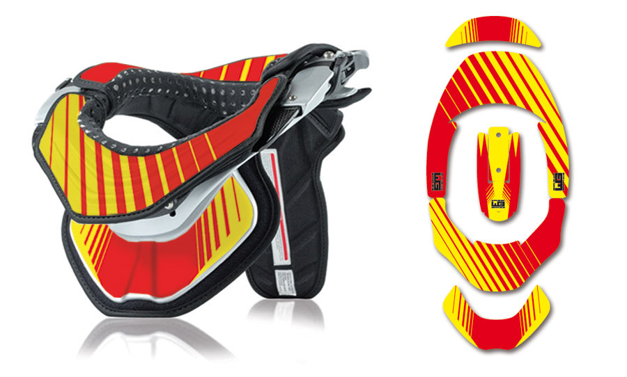 Leatt Decal Flash Orange - Leatt Neck Brace Decal - Workshop Graphics