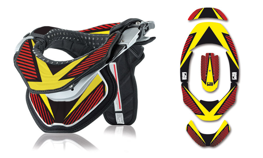 Leatt Decal Edge Red - Leatt Neck Brace Decal - Workshop Graphics