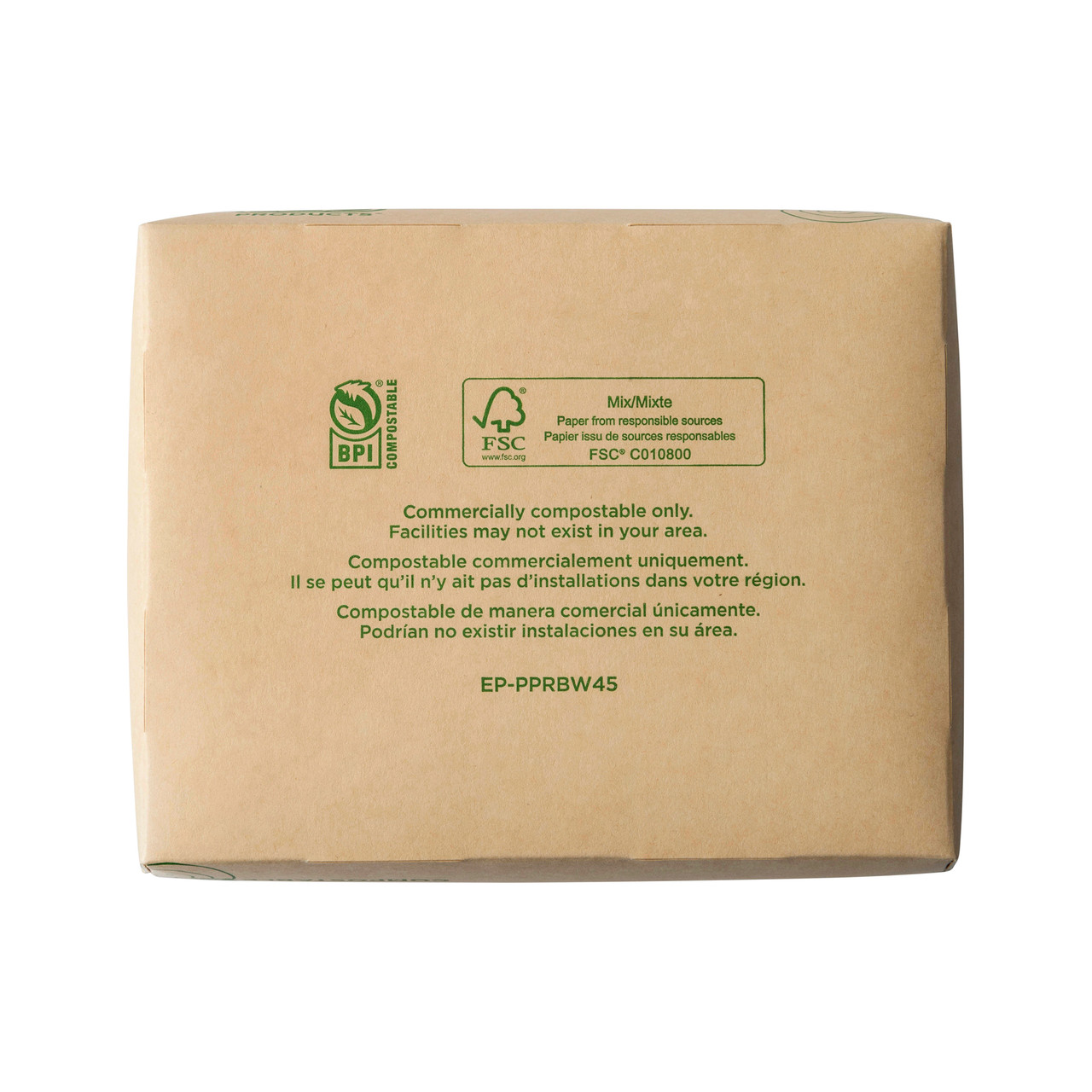 45oz Paper Windowed Food Box #8, FSC